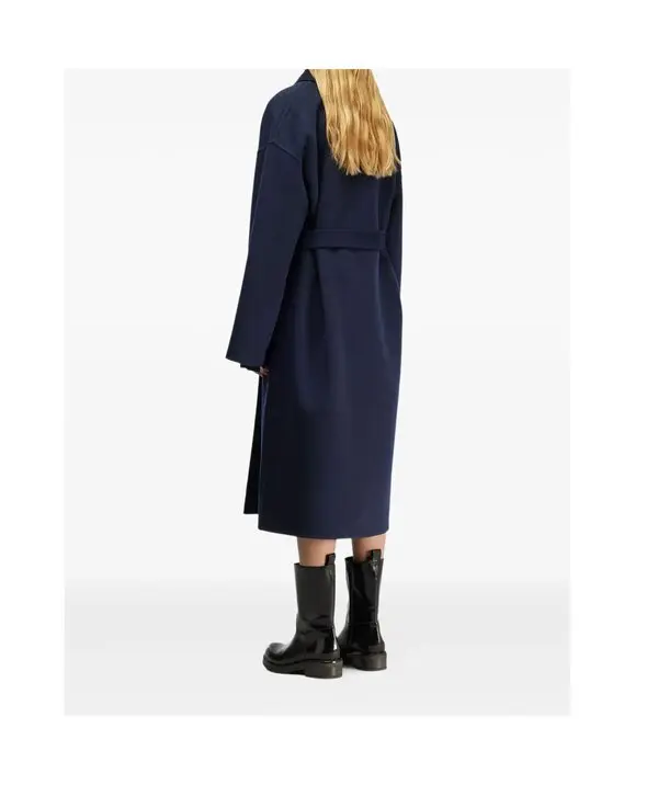 SEMICOUTURE Double Breasted Belted Coat - Midnight