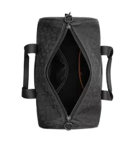 COACH Signature Jacquard Theo Duffle Bag - Black