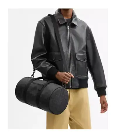 COACH Signature Jacquard Theo Duffle Bag - Black