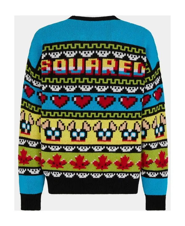 Dsquared2 Jacquard Crewneck Knitted Jumper - Multicolor