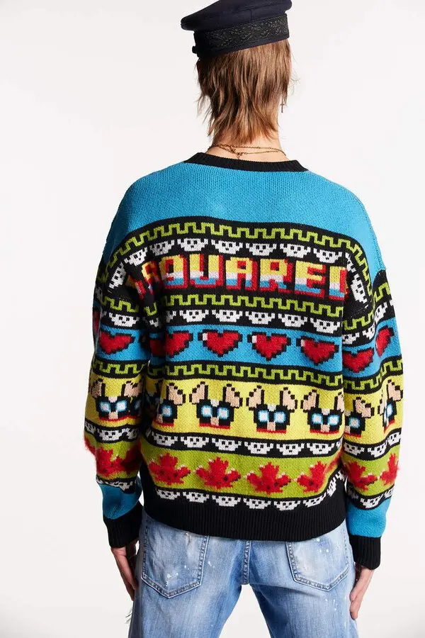 Dsquared2 Jacquard Crewneck Knitted Jumper - Multicolor