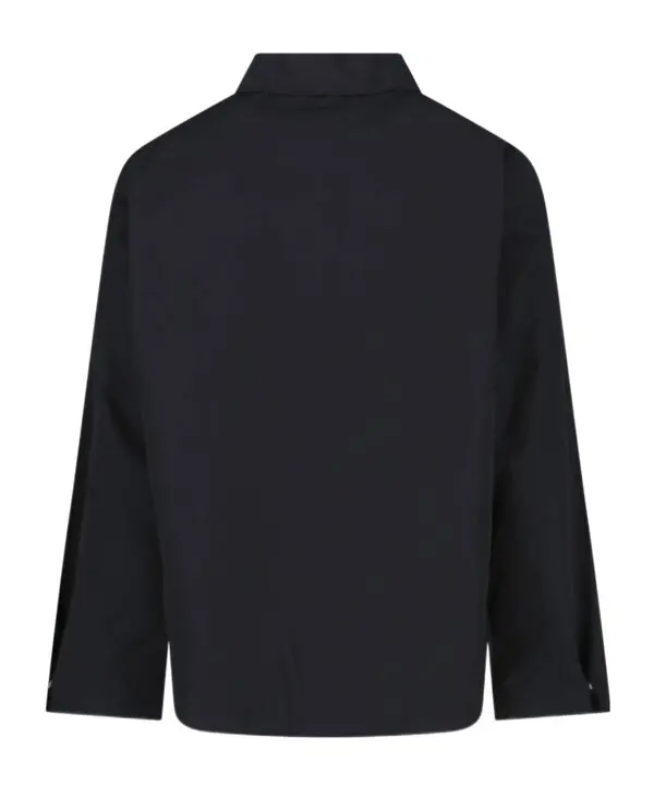 A.p.c. Logo Print Buttoned Jacket - Black