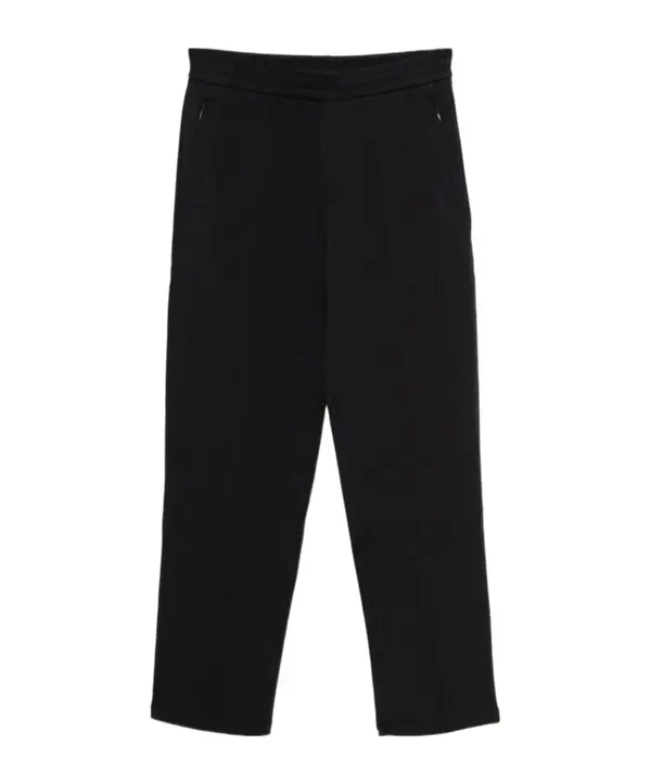 Emporio Armani Pleated Detailed Straight Leg Pants - Black