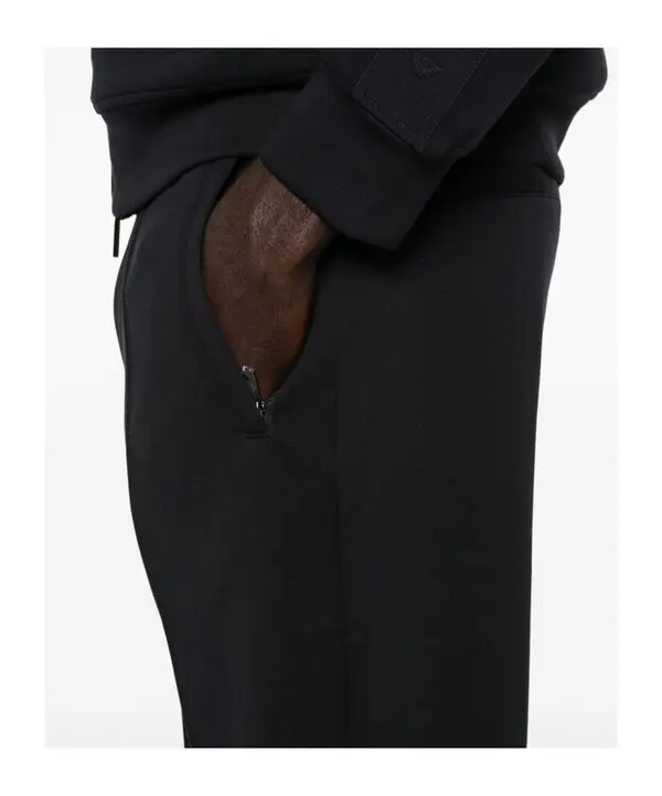 Emporio Armani Pleated Detailed Straight Leg Pants - Black