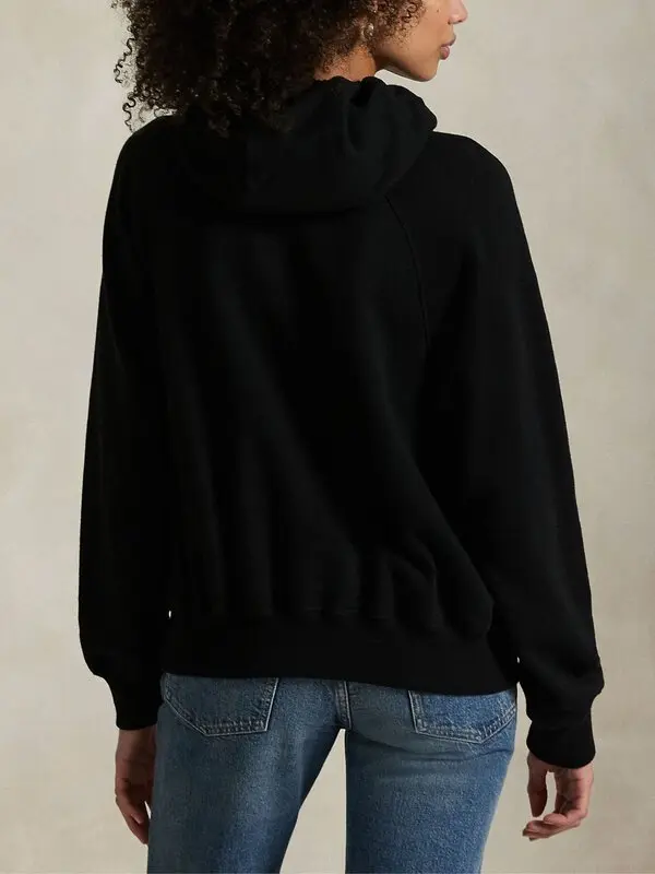 Polo Ralph Lauren Embroidered Logo Hoodie - Black