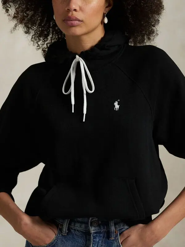Polo Ralph Lauren Embroidered Logo Hoodie - Black