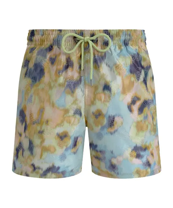 Vilebrequin X Maison Bucol Blurred Nymphea Swim Shorts - Gray