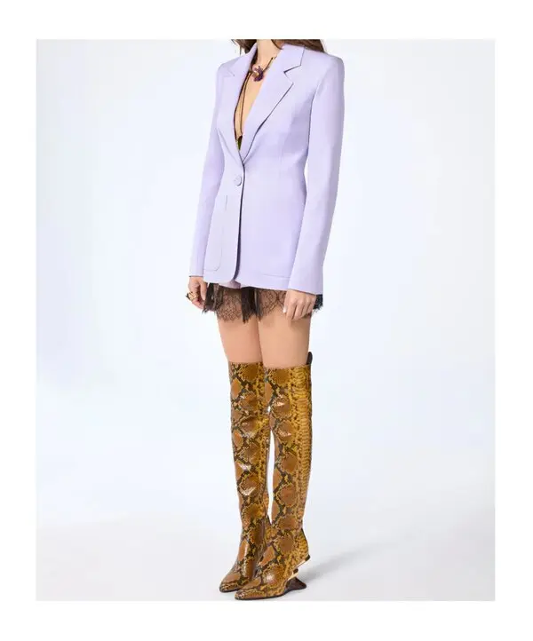 Nina Ricci Crepe Satin Single-breasted Blazer
