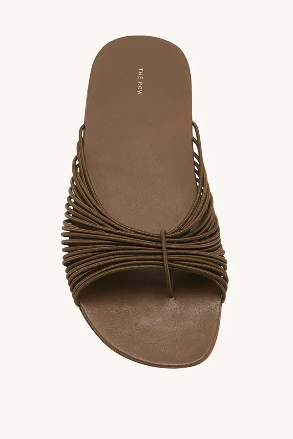 THE ROW Sara Flat Sandals - Mud Color