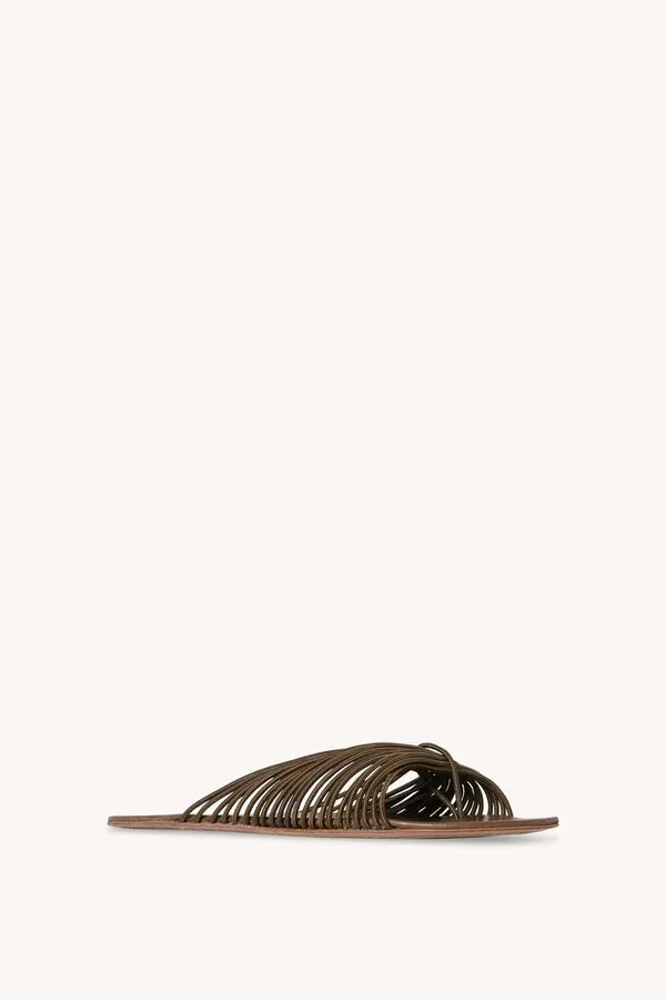 THE ROW Sara Flat Sandals - Mud
