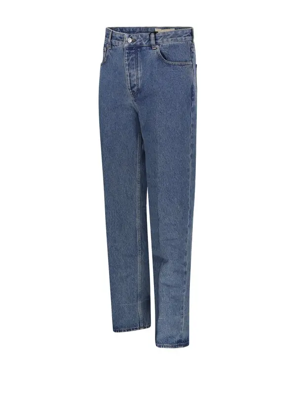 Valentino Garavani Straight Leg Jeans With Logo Patch
