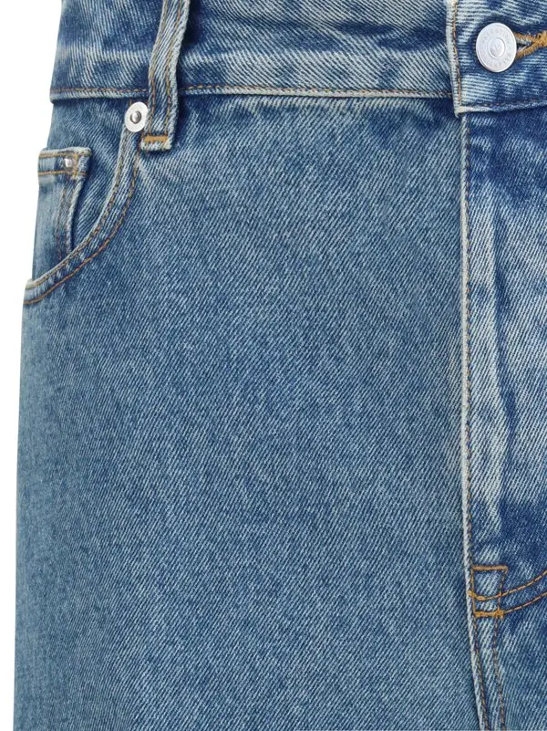 Valentino Garavani Straight Leg Jeans With Logo Patch