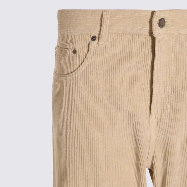 HAIKURE Corduroy Wide-leg Pants - Nude