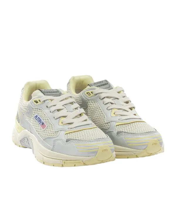 AUTRY Hyperway Low-top Sneakers With Jacquard Logo - Grey