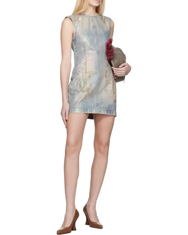 Acne Studios Coated Mini Denim Dress