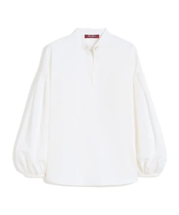 Max Mara Lantern-sleeve Blouse With Jeweled Cuffs - Ivory White