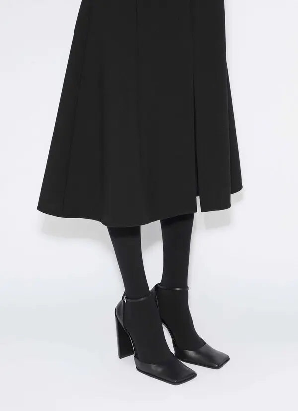 Alaïa Mid-length A-line Skirt With Front Seam Pockets - Black