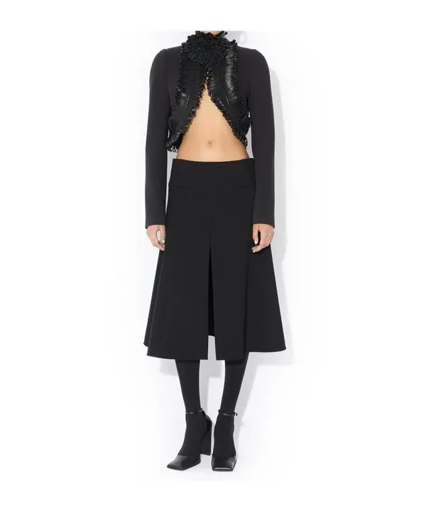 Alaïa Mid-length A-line Skirt With Front Seam Pockets