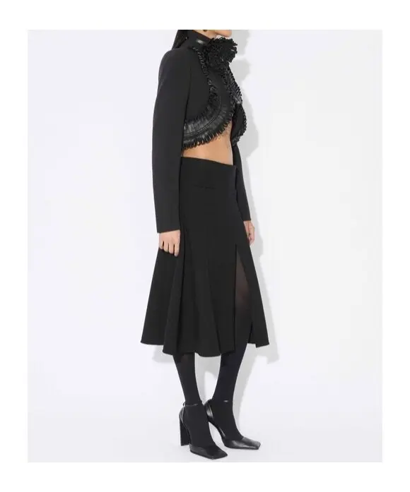 Alaïa Mid-length A-line Skirt With Front Seam Pockets