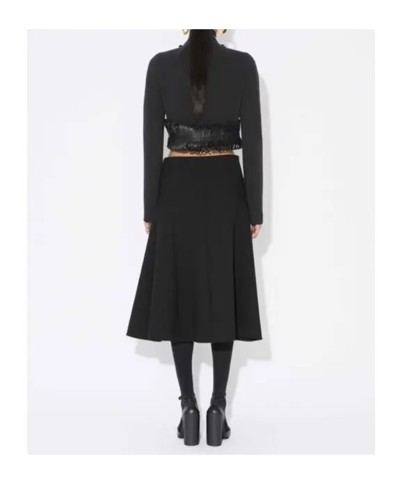 Alaïa Mid-length A-line Skirt With Front Seam Pockets