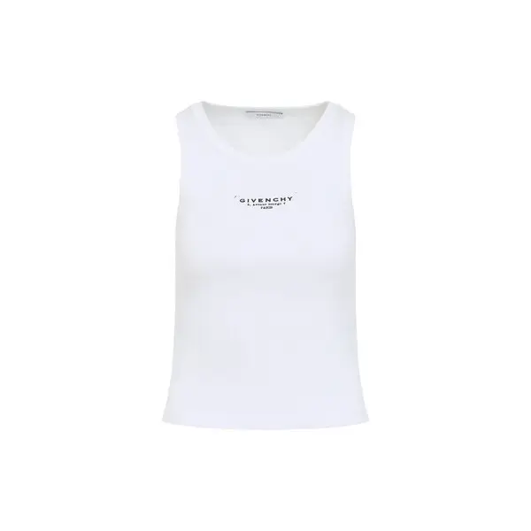 Givenchy Logo Printed Tank Top - White