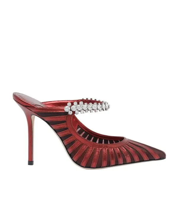 JIMMY CHOO Bing 100 Embellished Pumps - Red