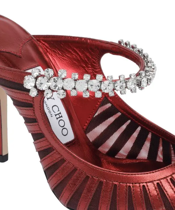 JIMMY CHOO Bing 100 Embellished Pumps - Red