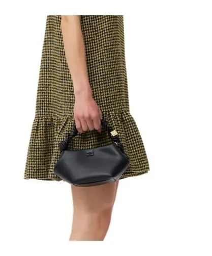GANNI Bou Logo-embossed Top Handle Bag - Black