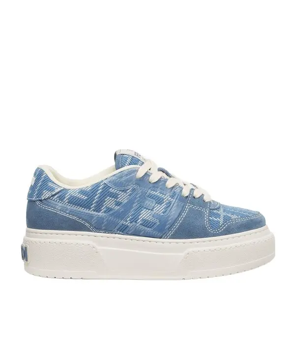 Fendi Match Panelled Low-top Sneakers - Light Blue
