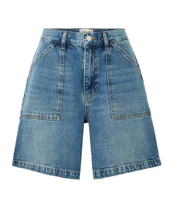 FRAME Utility Denim Shorts