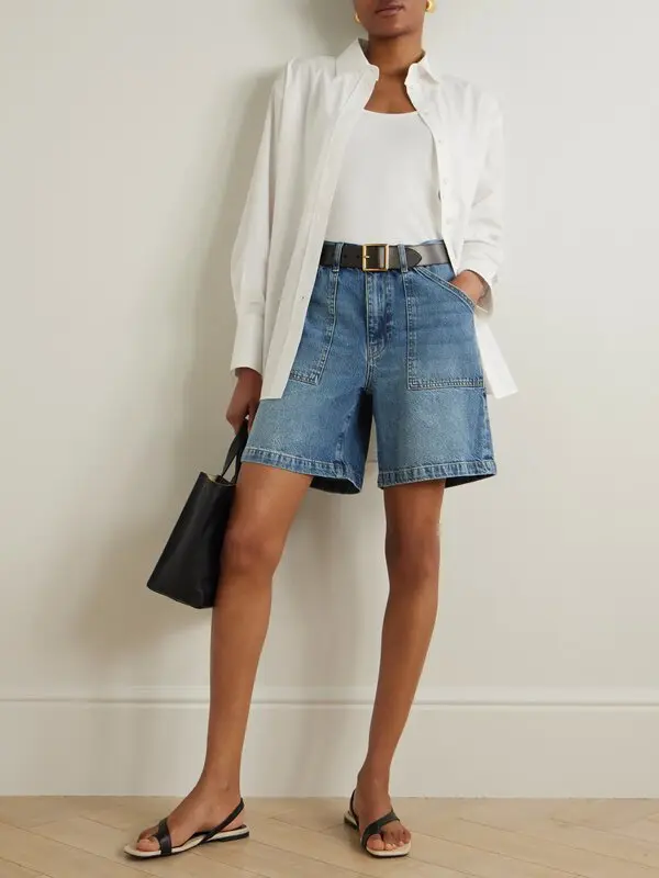 FRAME Utility Denim Shorts
