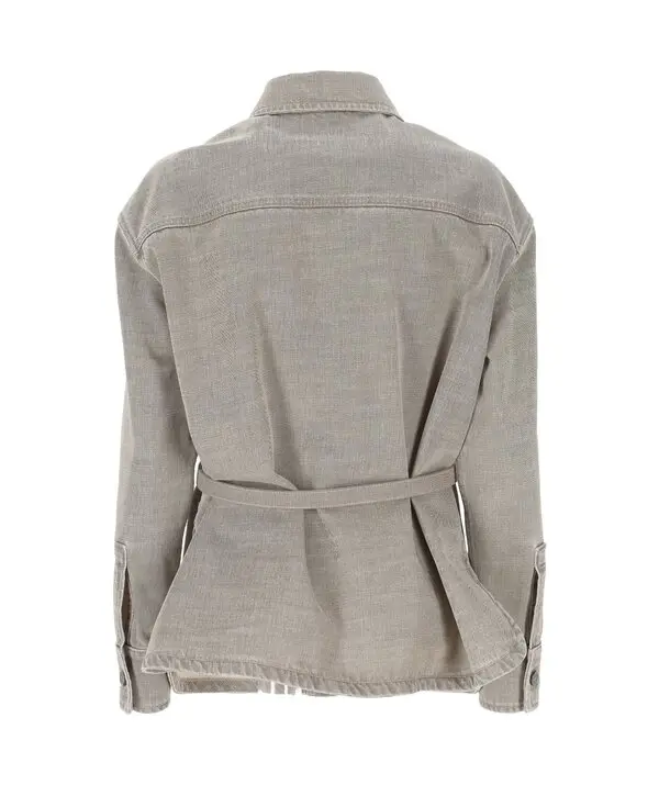 Fendi Belted Waist Denim Jacket