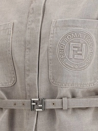 Fendi Belted Waist Denim Jacket