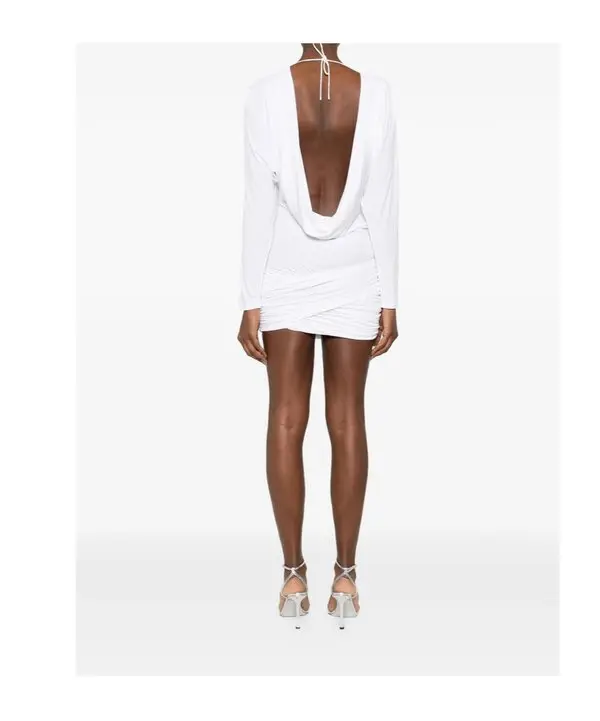 Christopher Esber Luna Cowl Draped Mini Dress