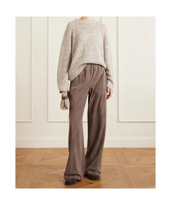 Brunello Cucinelli Crochet Crewneck Jumper - Beige