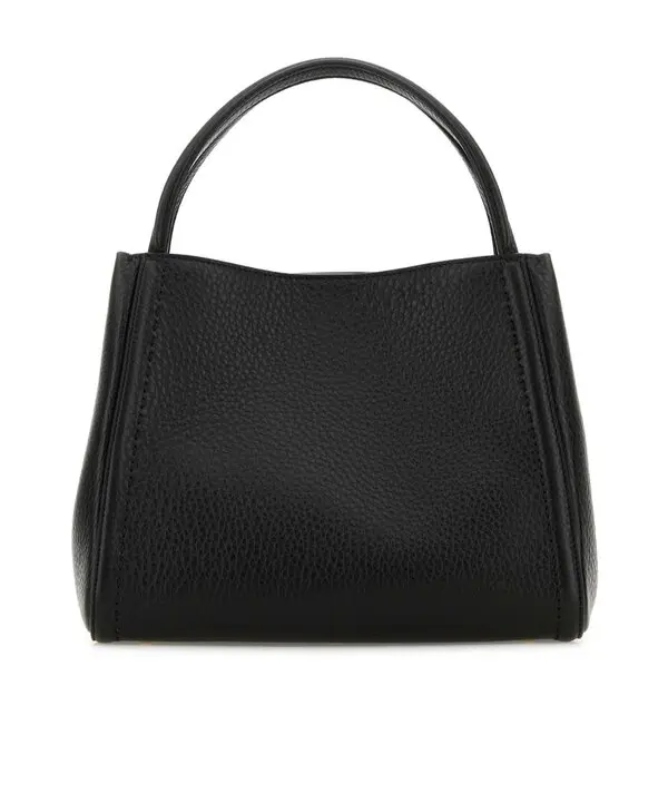 Valentino Garavani Vlogo Plaque Medium Top Handle Bag - Black