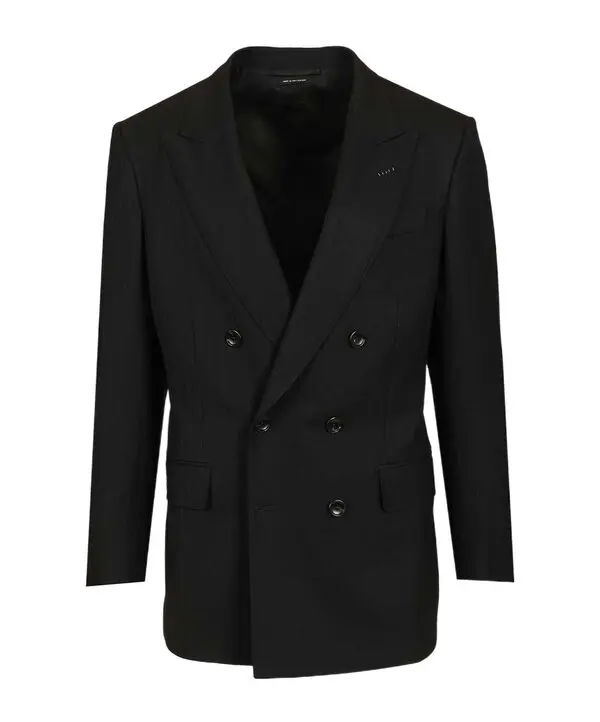 TOM FORD V-neck Double-breasted Jacket - Black