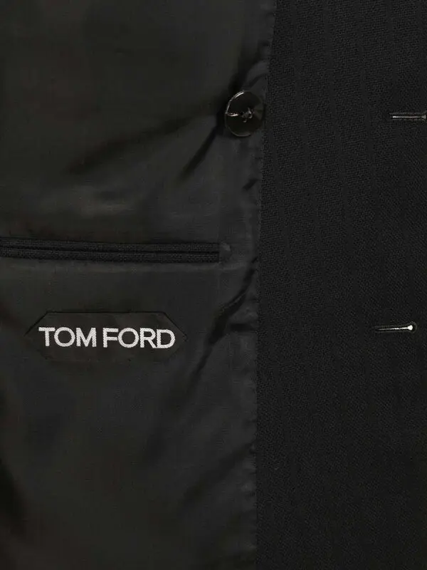 TOM FORD Double-breasted V-neck Jacket - Black