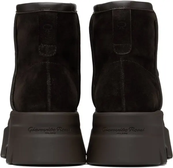 GIANVITO ROSSI Round Toe Suede Ankle Boots