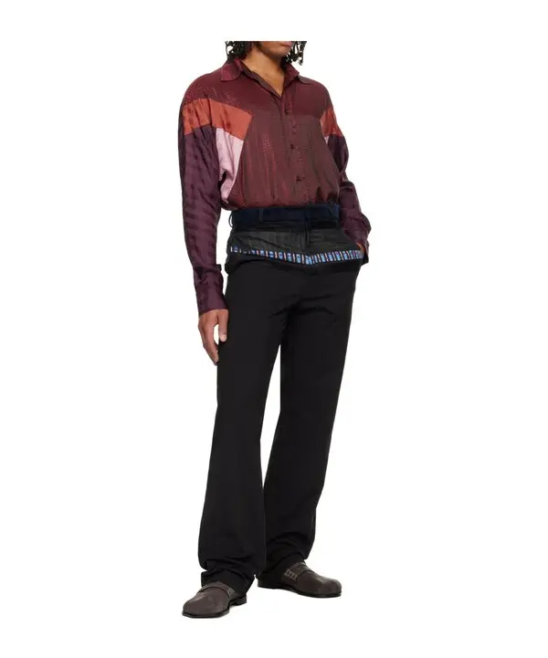 EDWARD CUMING Jacquard Plaid Shirt