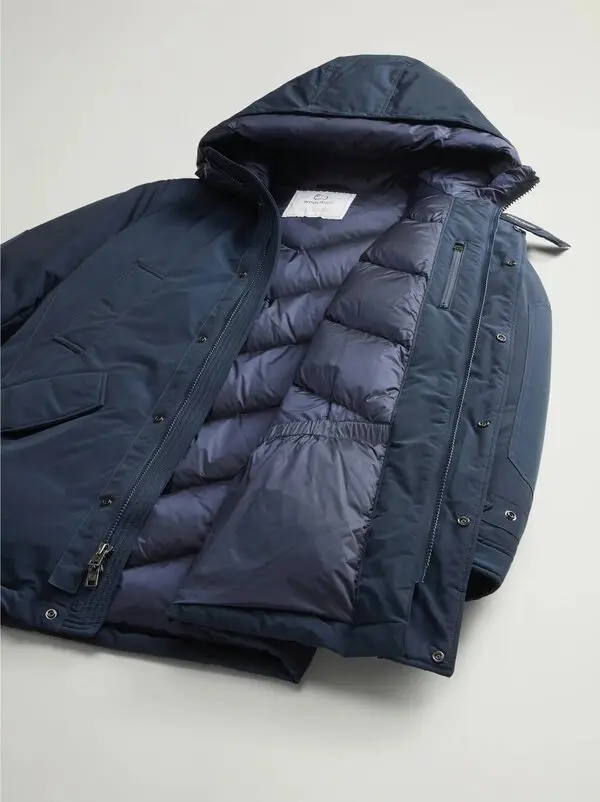 Woolrich Long-sleeved Hooded Coat - Black