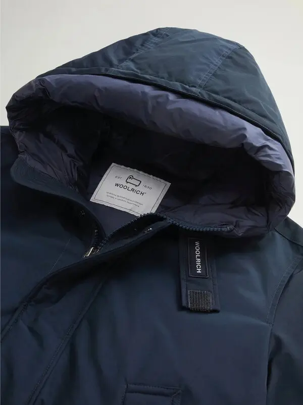 Woolrich Long-sleeved Hooded Coat - Black