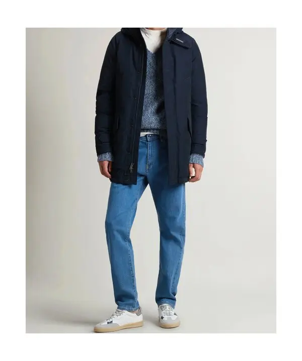 Woolrich Long-sleeved Hooded Coat - Black