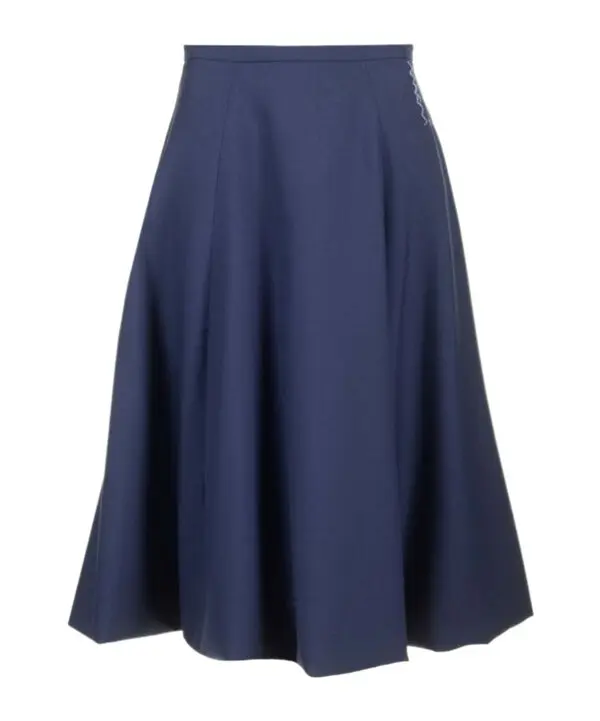 Marni Wool Midi Skirt - Blue
