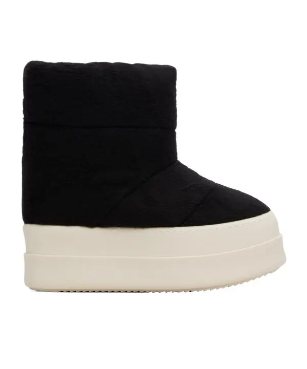 Rick Owens Fleece Mega Bumper Lunar Boots - Black