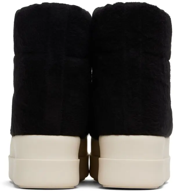 Rick Owens Fleece Mega Bumper Lunar Boots - Black
