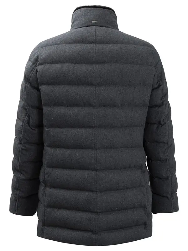 Herno Long-sleeved Down Coat With Stand-up Collar