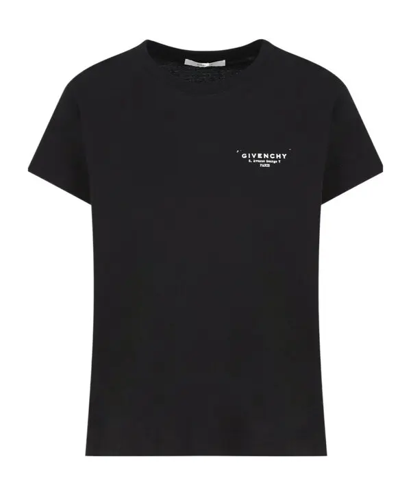 Givenchy Logo Printed Crewneck T-shirt - Black