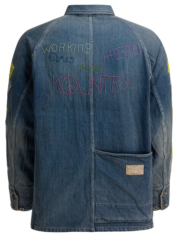 Kapital Embroidered Patch-pocket Denim Jacket