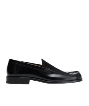 LEMAIRE Glossed Square-toe Loafers